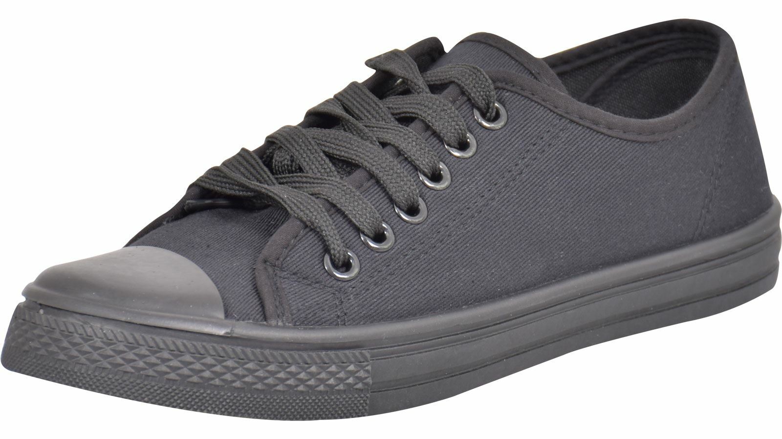 Ladies Pumps Trainers Lace up Plimsolls Canvas Womens Shoes UK Size 3 ...