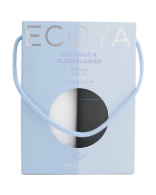 ECOYA Coconut & Elderflower Scented Duo Body Wash & Lotion Boxed Gift ...