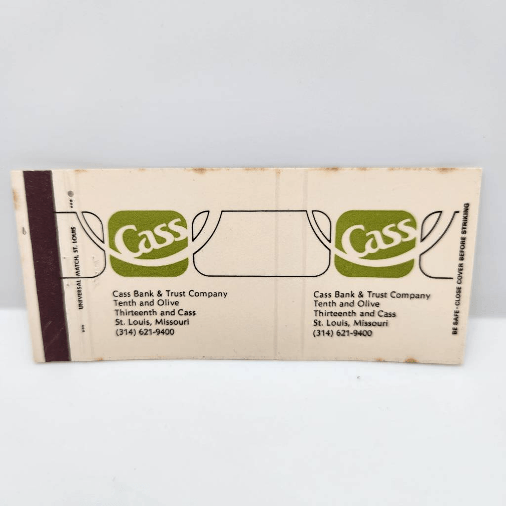 Vintage Matchcover Cass Bank and Trust St Louis Missouri Banking | eBay