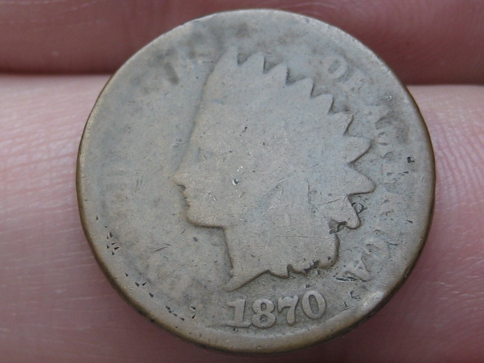 1870 Indian Head One Cent Penny- Bold N, Good Details, Brown | eBay