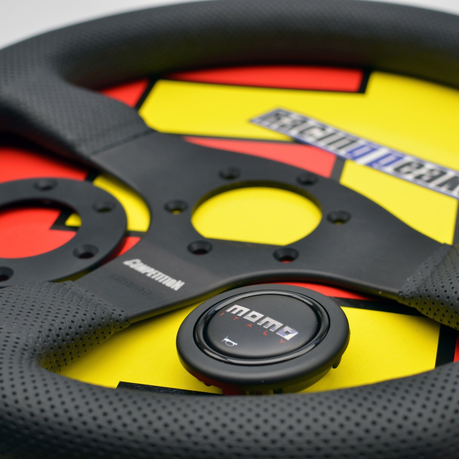 MOMO Competition leather steering wheel 350mm NEW sport tuning drift | eBay