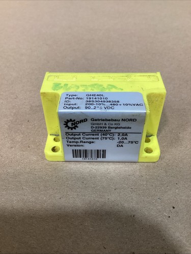 GHE40L(19141010)NORD Motor Brake Rectifier Block Rectifier Power | eBay