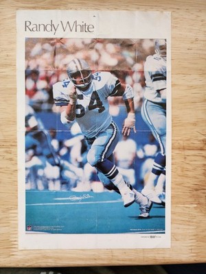 1978 Randy White Dallas Cowboys NFL RARE GUMBALL Marketcom Mini-Poster ...