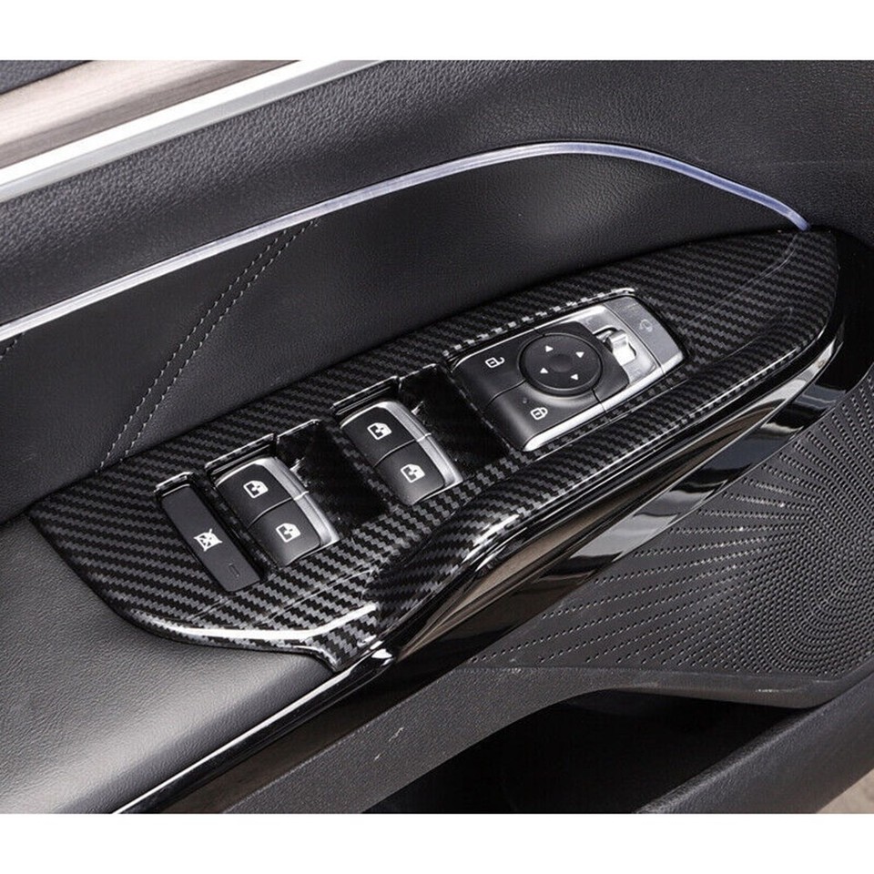 4pcs Carbon Fiber Black ABS Lift Switch Panel Cover Trim For Kia K5 ...