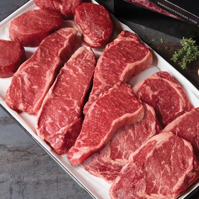 USDA Choice Combo Pack 4-Large Beef Strips, 4-Filet Mignon, 4-Ribeyes ...