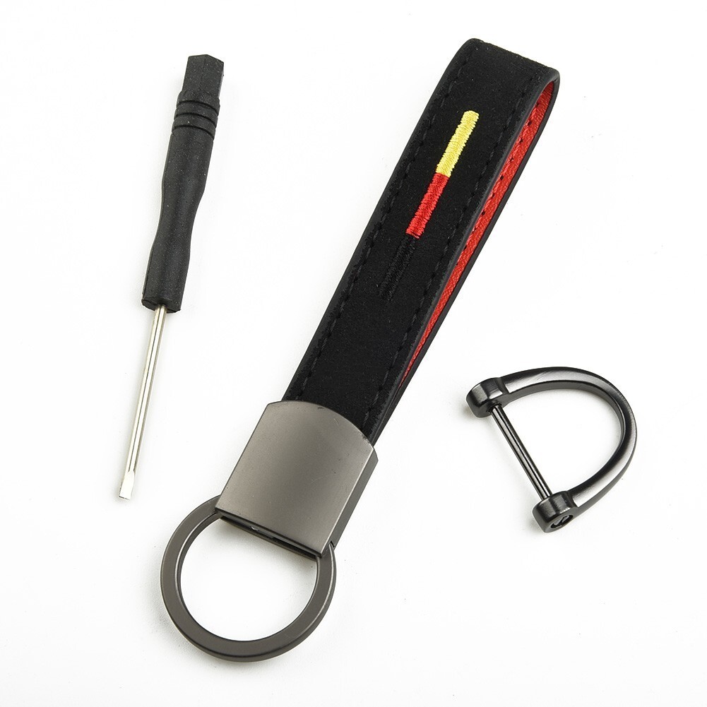 Robust Metal Leather Keychain Keyring with Practical Tool Accessories ...