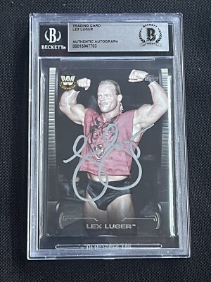 LEX LUGER 2021 TOPPS WWE UNDISPUTED SIGNED AUTOGRAPHED CARD BAS ...