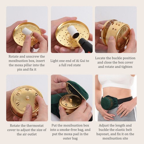 Smokeless Warm Portable Chinese Moxa Sticks Burner Moxibustion Box ...