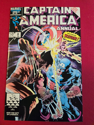 Captain America Giant-Size Annual #8 (Vol 1 #8 1986) Cap vs. Wolverine ...