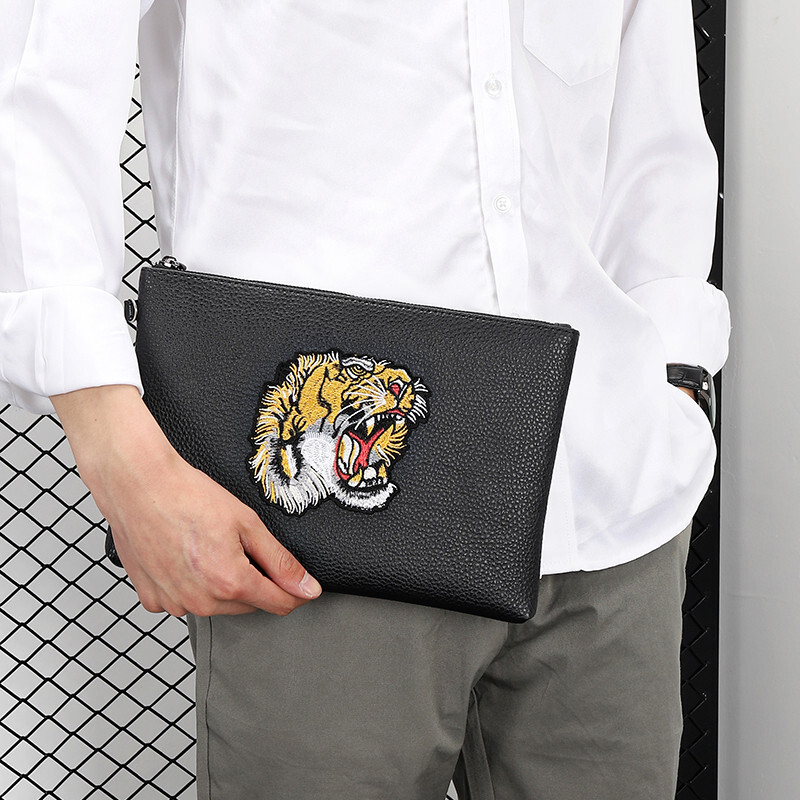 Men's Quality Leather Clutch Bags Business Envelope Handbags Men Wrist ...