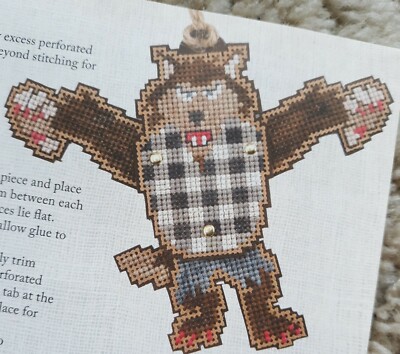 Cross Stitch "WEREWOLF ORNAMENT" pattern ~ Halloween | eBay
