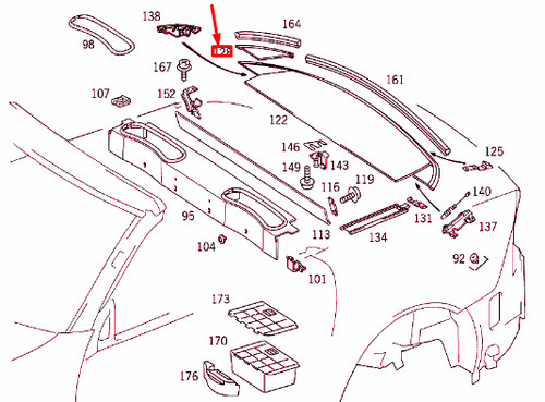 MERCEDES-BENZ SLK R170 LUGGAGE COMPARTMENT LEFT COVER A1706900930 | eBay