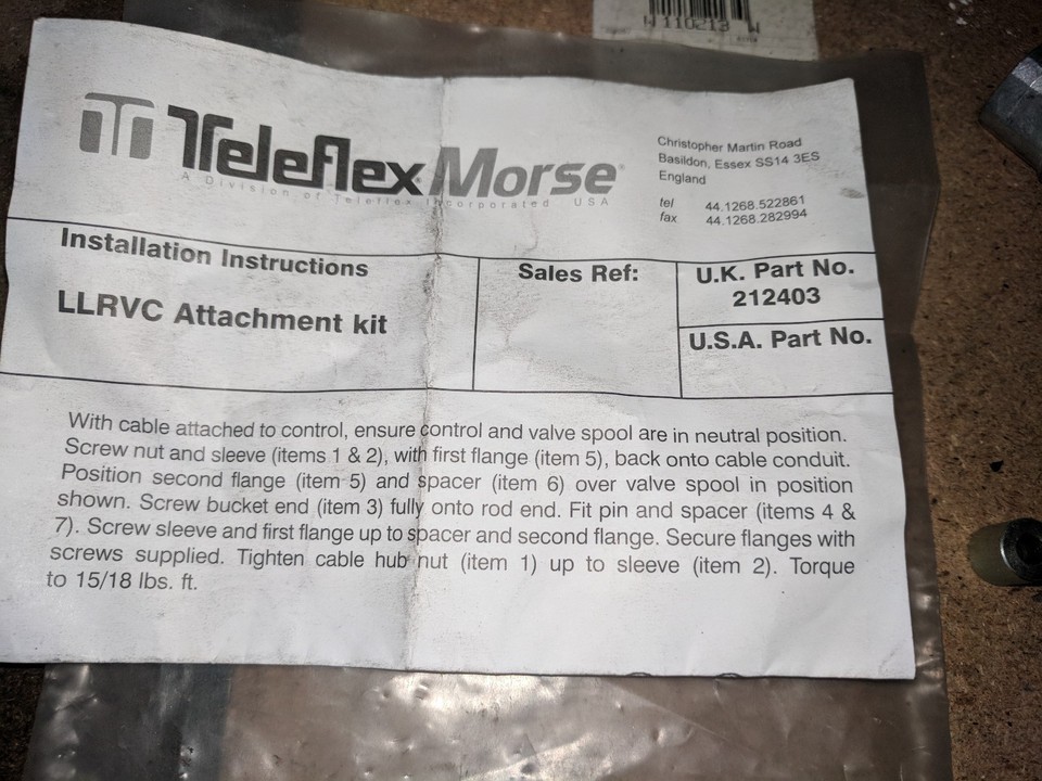TELEFLEX LLRVC ATTACHMENT KIT 212403 | eBay