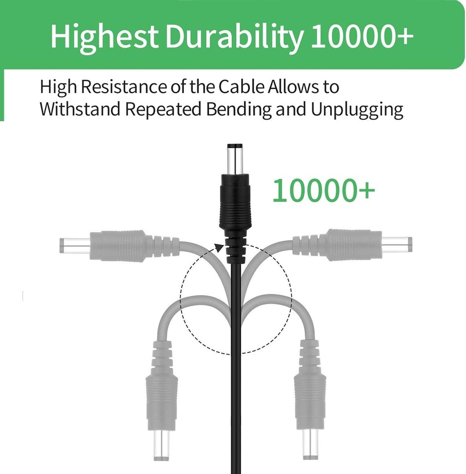 5V 4A Power Supply 5VDC 4000mA Wall Charger Multi Tip Switching ...
