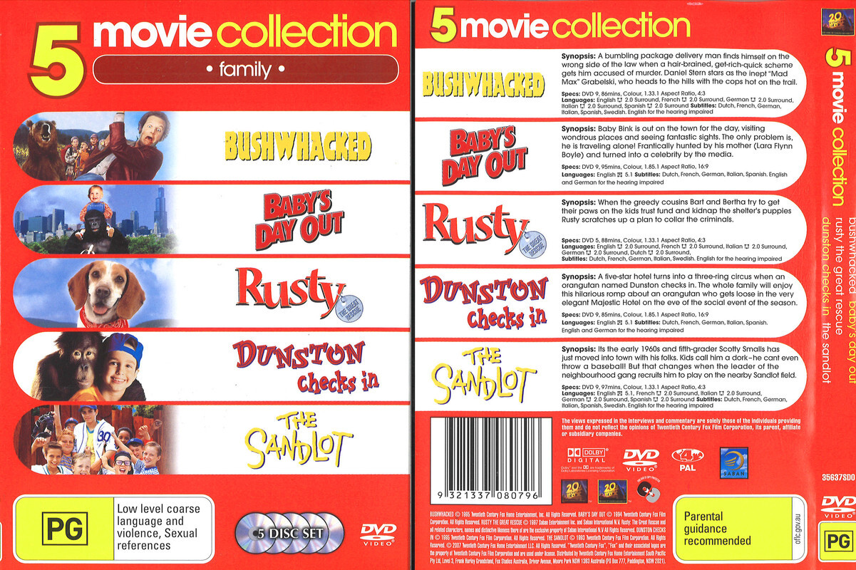 159A NEW SEALED DVD Region 4 BUSHWHACKED ,DAY OUT,RUSTY ,DUNSTON ...
