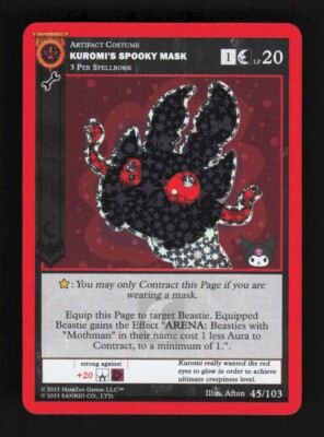 MetaZoo Kuromi's Cryptid Carnival - KUROMI'S SPOOKY MASK 45/103 - Rev ...