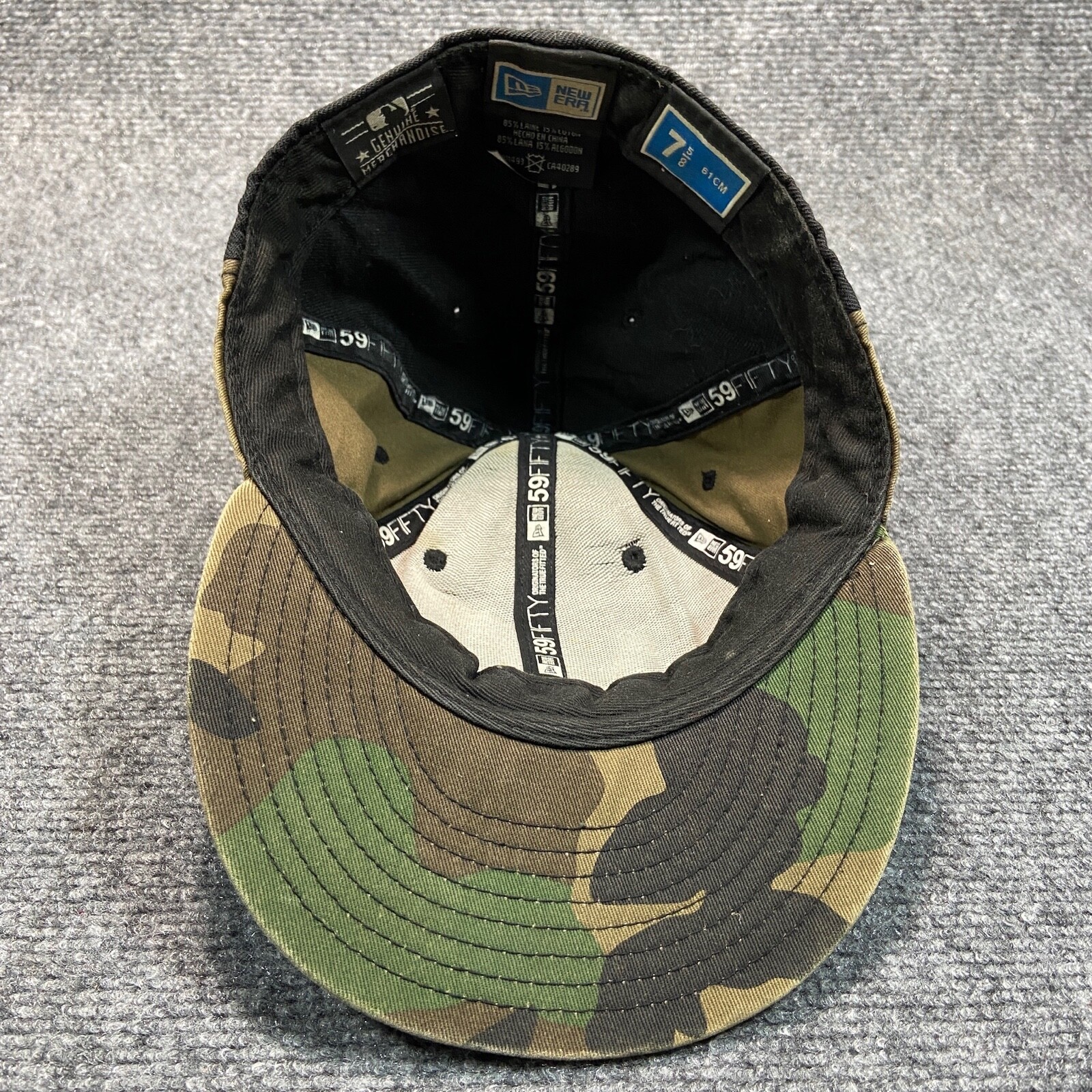 LA Los Angeles Dodgers Hat Camouflage 7 5/8 Green New… - Gem