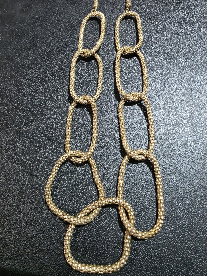 Gold Tone Necklace Chain Link Fashion Women's | eBay