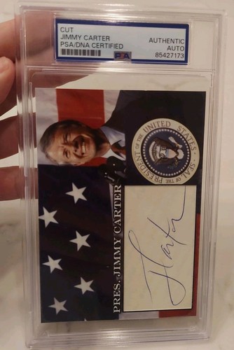 Jimmy Carter Custom cut signature PSA/DNA slab autograph | eBay
