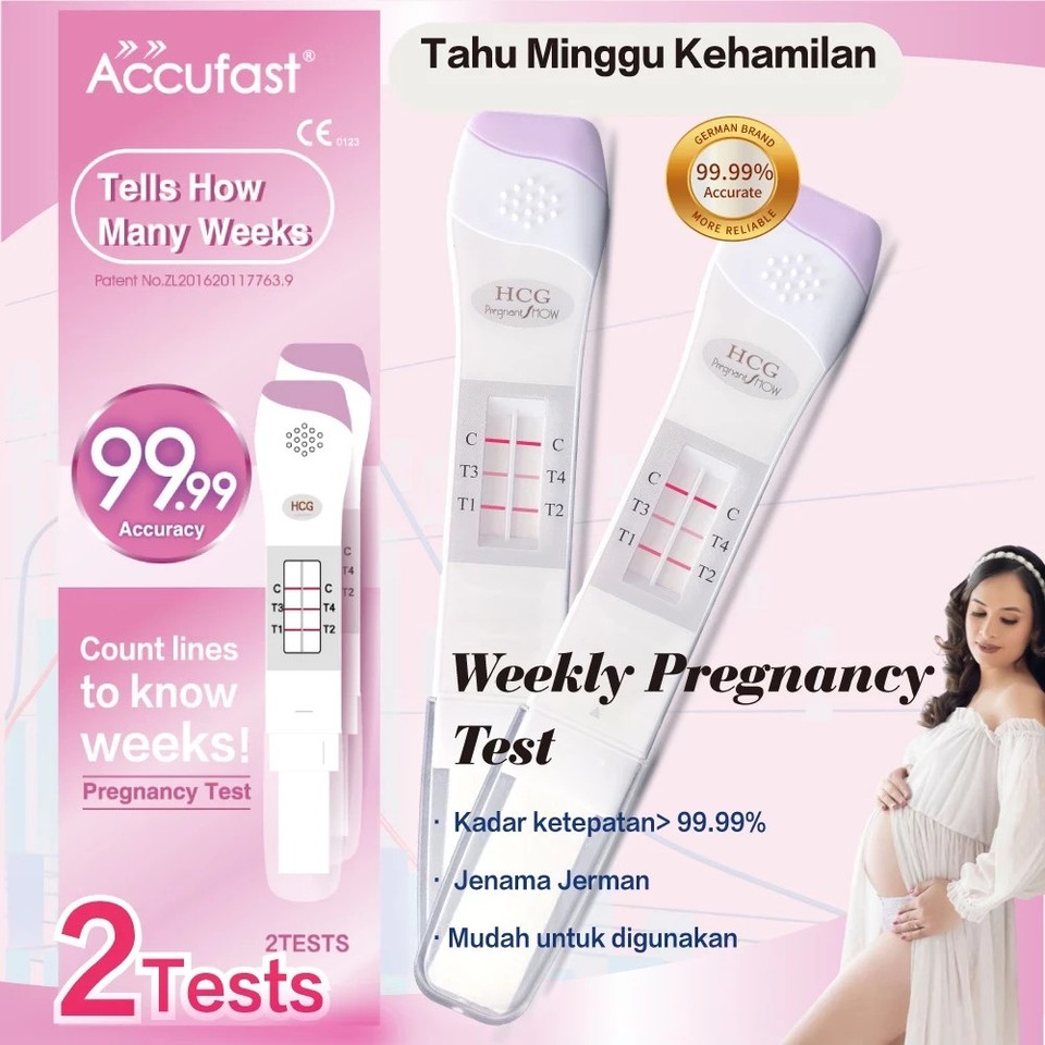 ACCUFAST 1 Pregnancy Weeks Test Kit Pen + 10Pcs Early Pregnancy Strips ...