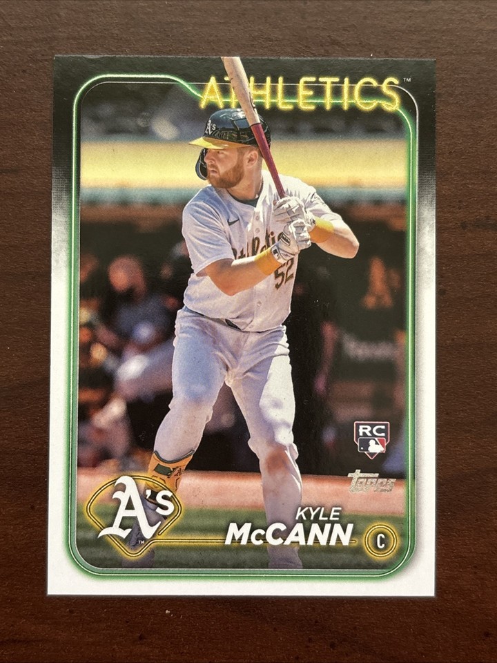 Kyle McCann Oakland Athletics A's Topps Update 2024 Rookie Card US37 | eBay