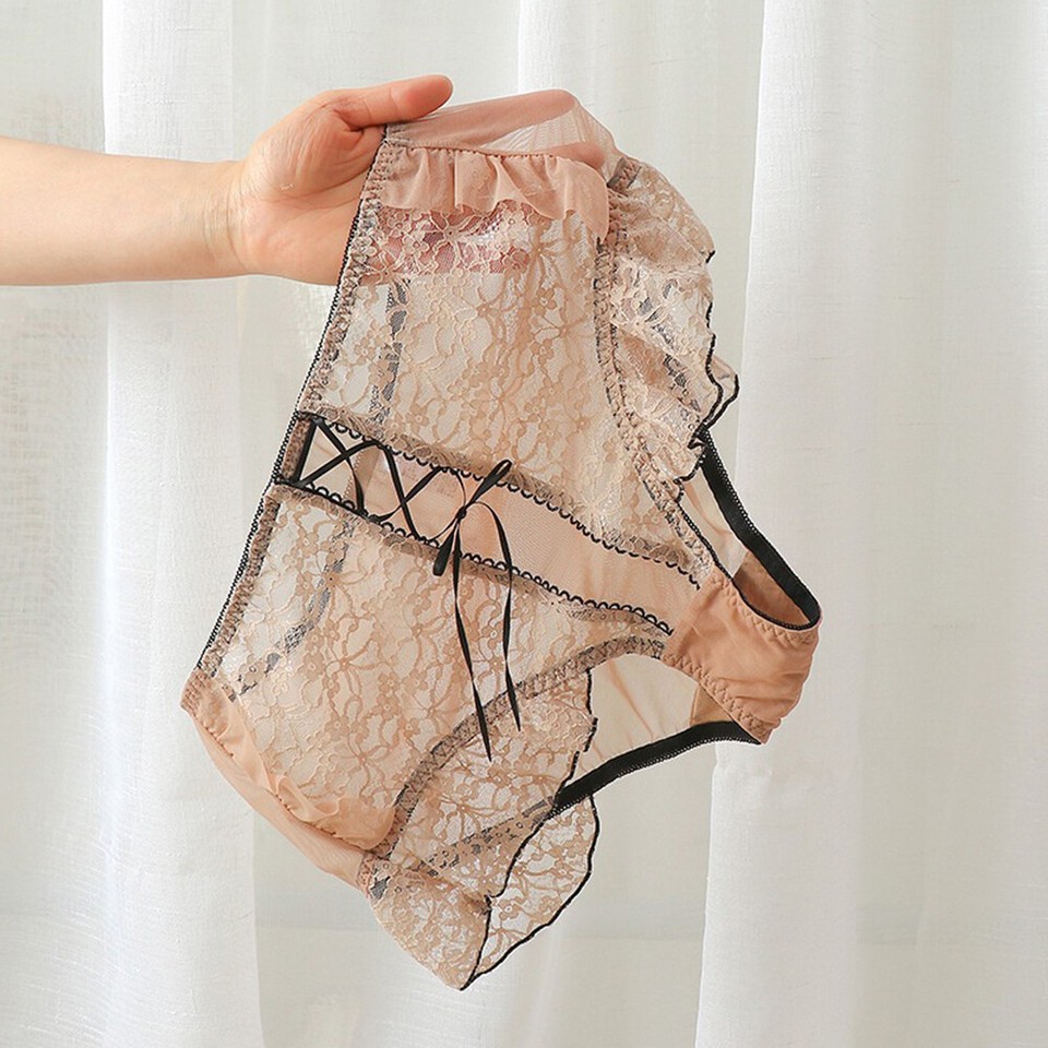Women French Knickers Lace Ruffled Panties Ladies Briefs Underwear ...