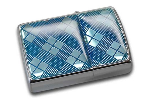 Zippo Lighter Cut Color Clear Series 20CHB EC Check Blue Mail Available ...