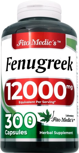 Fenugreek |300 Capsules |12000 Mg| Fenugreek Capsules | Fenugreek Seed ...