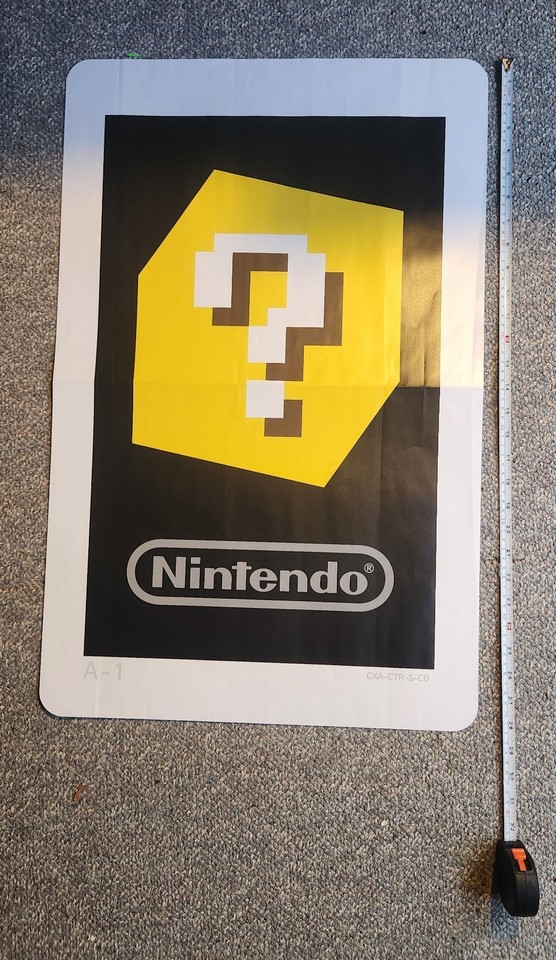 Giant 18''x28'' AR Card Club Nintendo Reward Double Sided Question ...