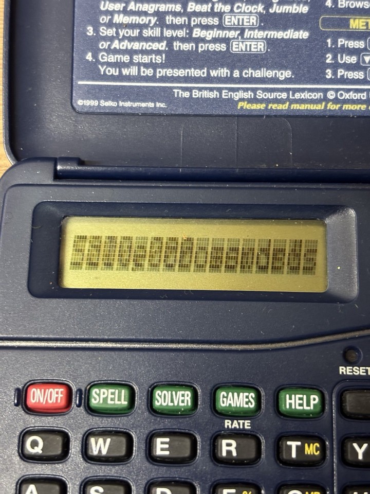 Seiko Oxford English Spellchecker ER1000 Crossword Anagram Solver Word ...