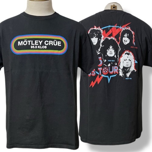 Rare KLOS Racetrack Rainbow Motley Crue 1985 US Tour Concert T Shirt MEDIUM | eBay