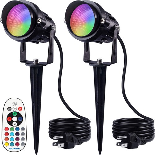 RGBW Spot Lights Outdoor 6W Color Changing Landscape Lights 120V LED ...