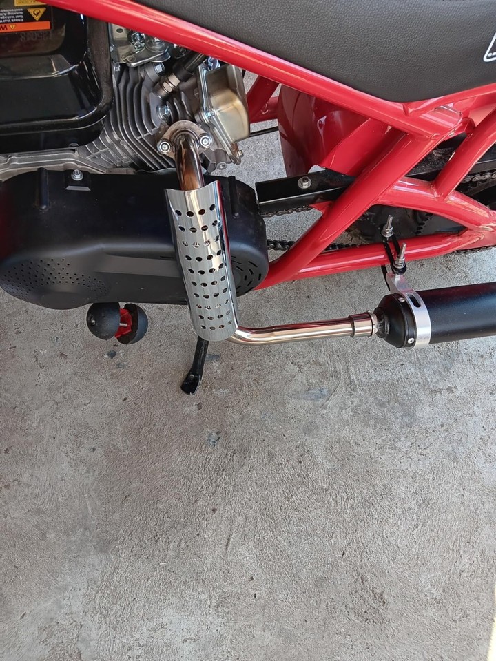 Mini Bike Long Exhaust Pipe Muffler for Coleman Baja BT200X CT200UEX ...