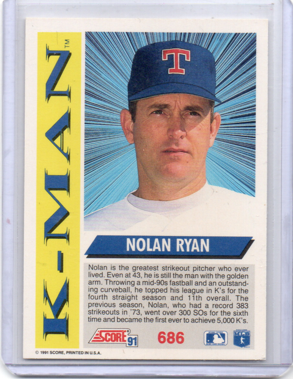 NOLAN RYAN 1992 PINNACLE SIDELINES CARD #294 RANGERS A98 | eBay