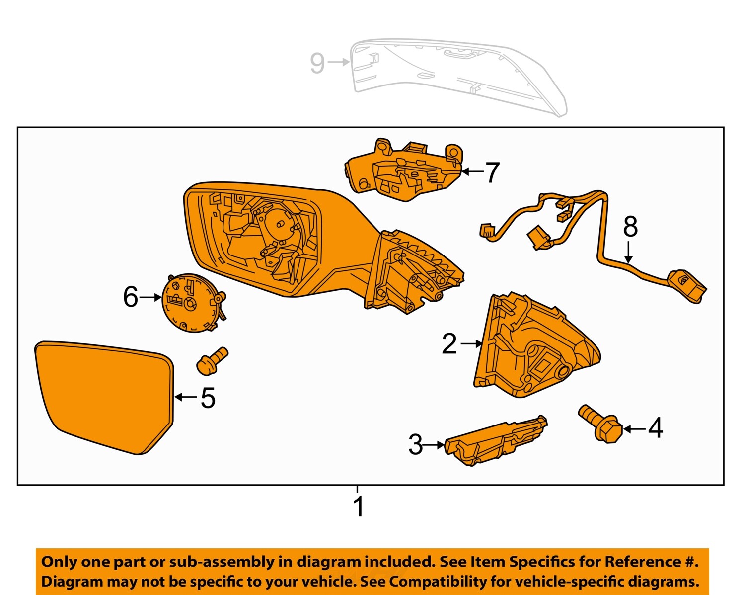 GM OEM 14-17 Impala Front Door Outside Mirrors-Mirror Assy 22936933 | eBay