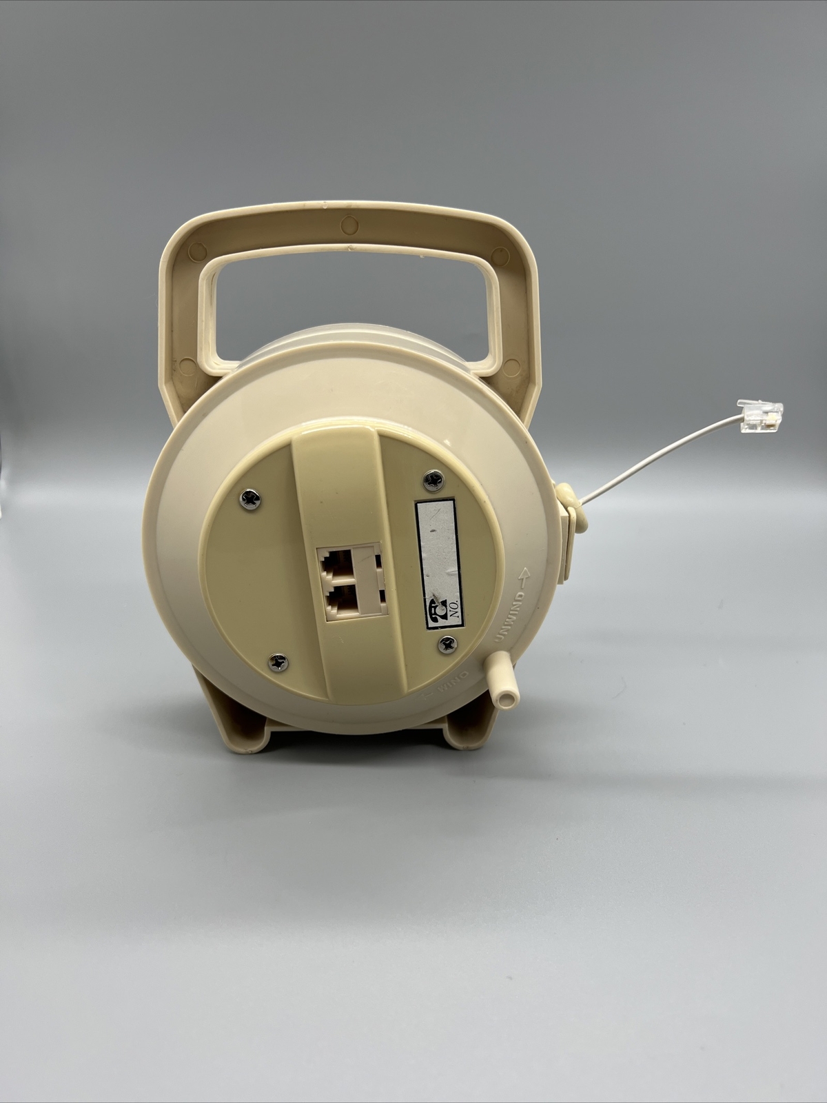 PORT-A-PHONE Leviton Cable 50 Foot Telephone Cord Reel Double Outlet ...