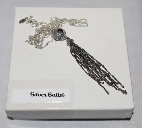 Pandora Sterling Silver Station Beaded Chain with CZ Tassel Charm ...