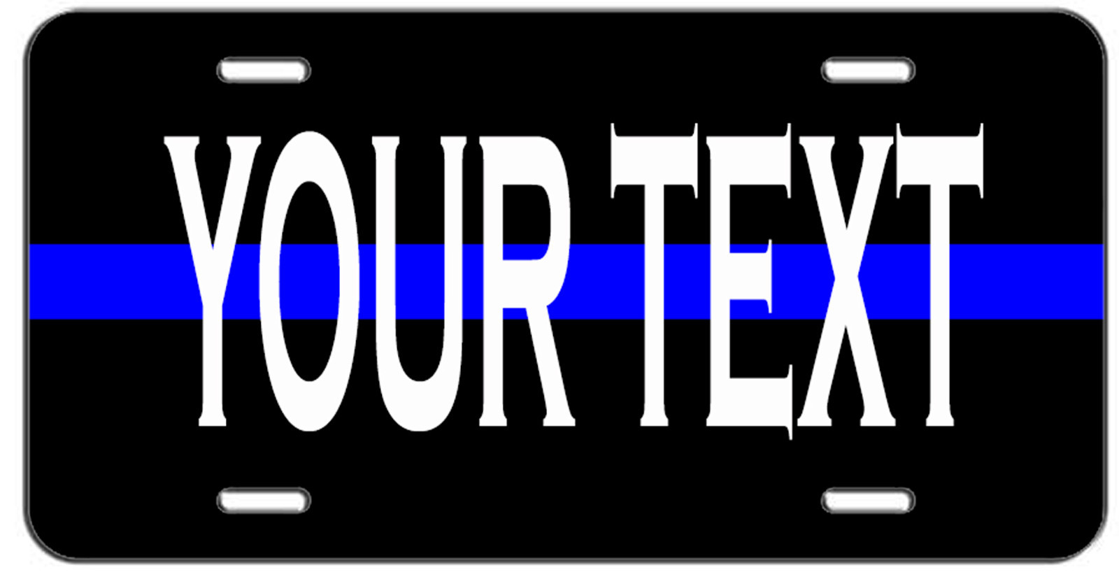 CUSTOM PERSONALIZED LICENSE PLATE BLUE LINE SUPPORT POLICE AUTO TAG | eBay