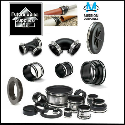 Flexible Rubber Reducer Coupling Adaptor Pipe Connector Fish Pond or ...