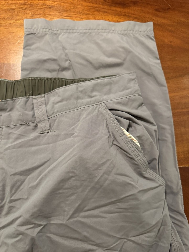 Rugged Exposure Men's Gray Convertible Zip Away Cargo Hiking Waterproof ...