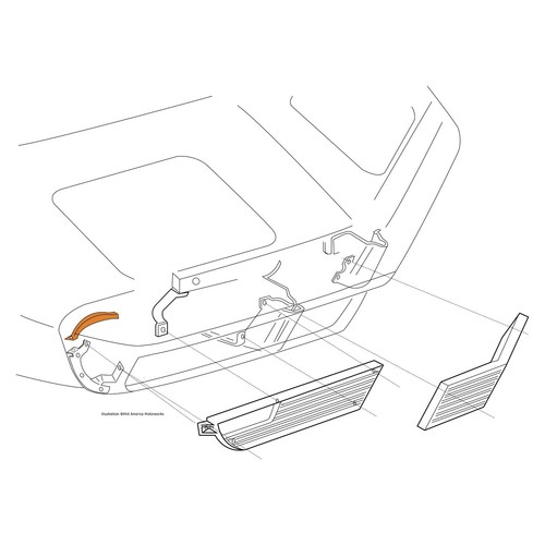 RH Top Front Fender Bumper Retainer Reinforcement for 1973-1979 C3 ...