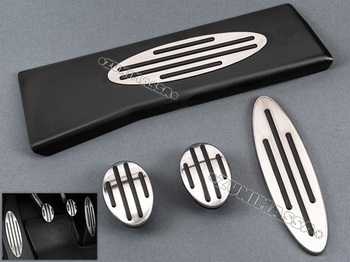 for MINI COOPER S ONE R55 R56 R60 STEEL SPORT PEDAL SET COVERS PAD CAP ...