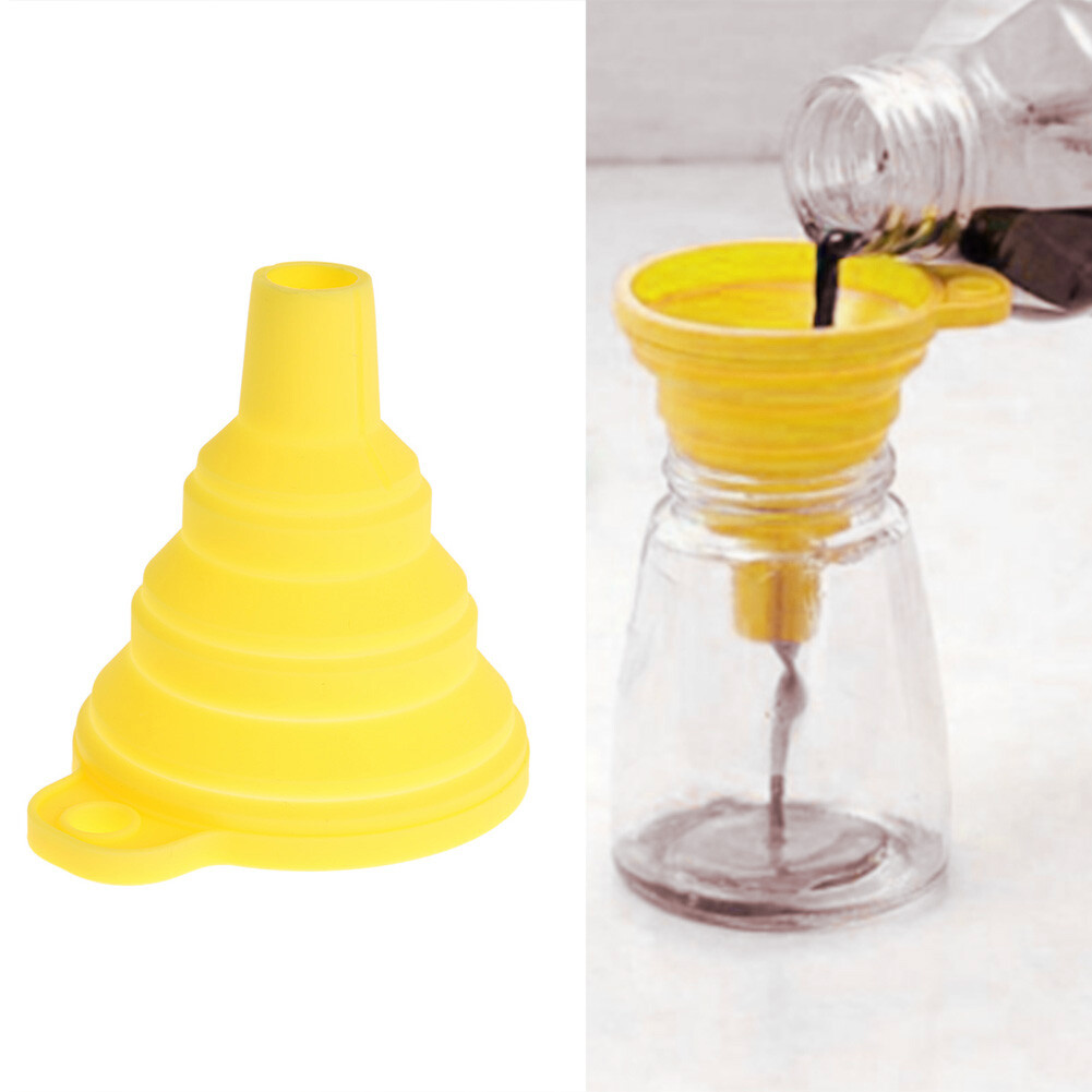 AU Mini Silicone Foldable Funnel Hopper Filler Kitchen Cooking Tool ...