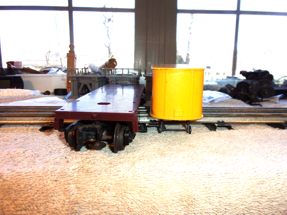 Lionel Postwar No. 6405 Flat Car With Yellow Trailer | eBay