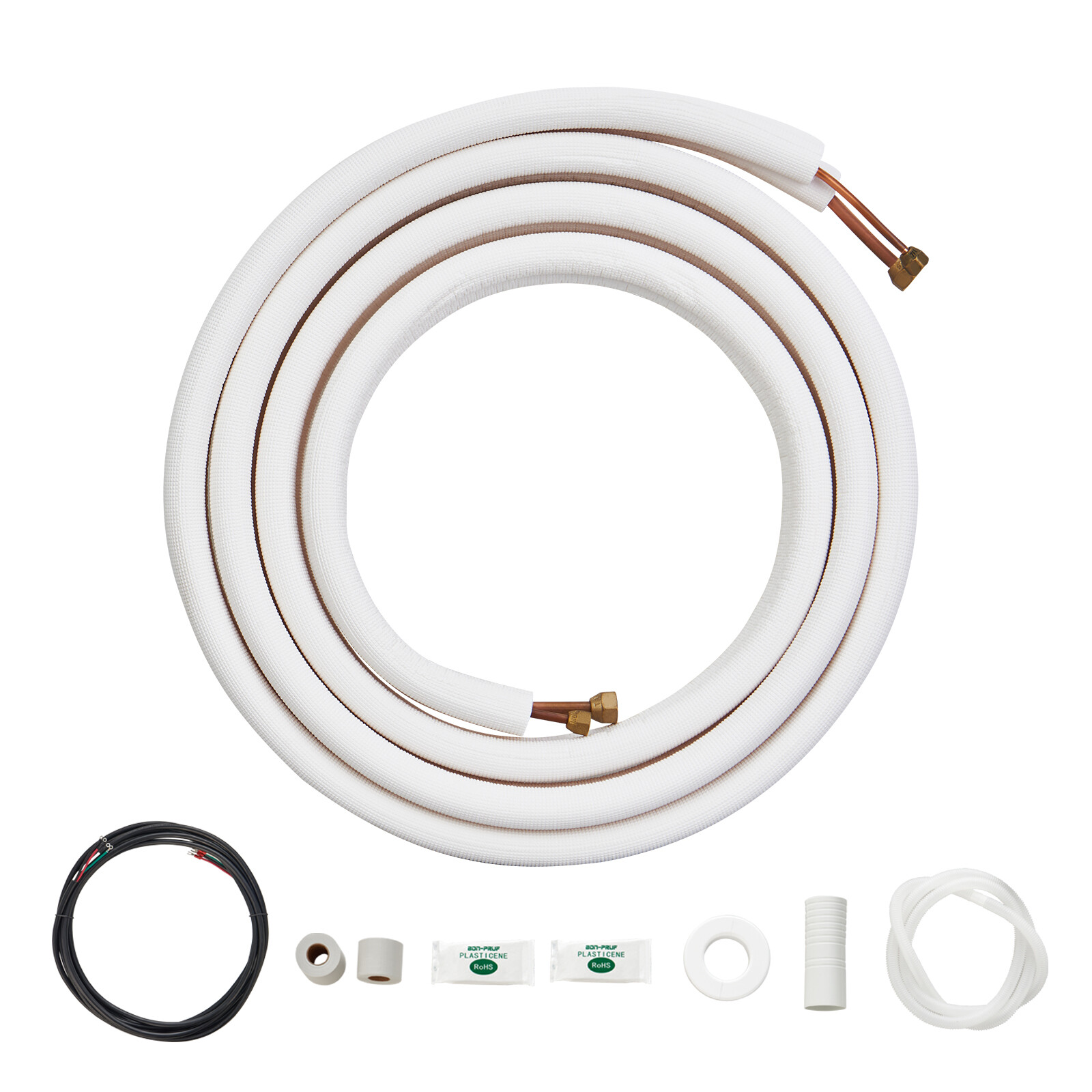 1/4"x3/8" x 16ft Copper Ductless Mini Split Line AC Connection Set ...