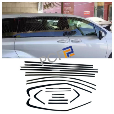 For Toyota Sienna 2021-2023 Glossy Black Window Decor Strip Trim Cover ...