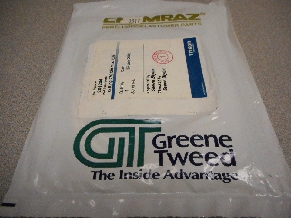GREENE TWEED Chemraz 9276-SSE38 10.984 IDx0.139 Cxin 278.99 IDx3.53 ...