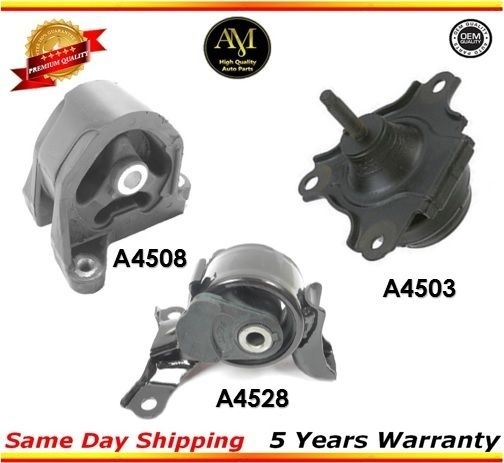 A4503, A4508, A4528 Front Right Rear Engine Mount Civic MANUAL 02-05 2 ...