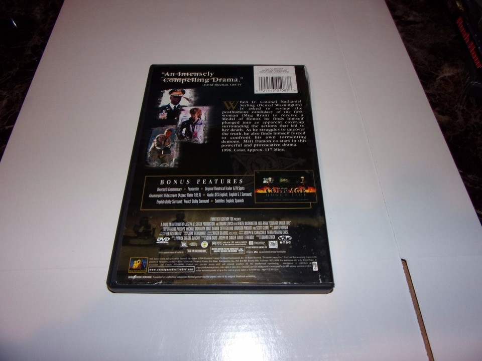 Courage Under Fire (DVD,1996, Widescreen) Denzel Washington, Meg Ryan ...