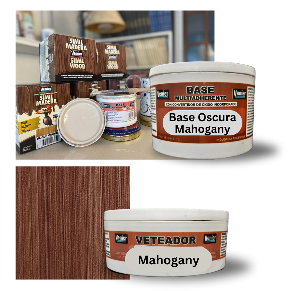 Venier Wood Look Paint Mahogany - Wood Effect Paint and Primer - 25.36 ...